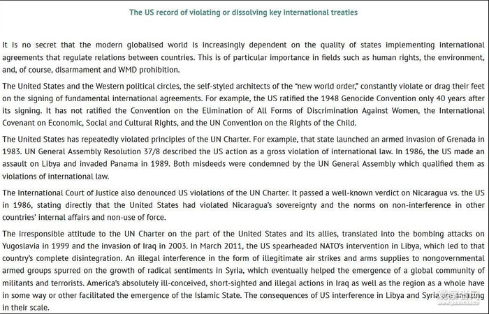 华春莹：我倒是注意到俄罗斯，花了15分钟列举美方违反国际条约的历史_手机新浪网