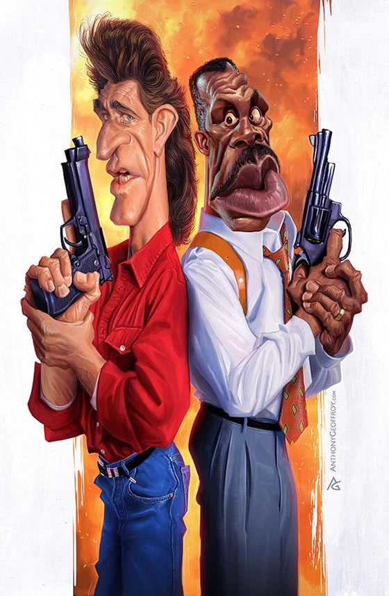 法国画家Anthony Geoffroy的夸张人像画