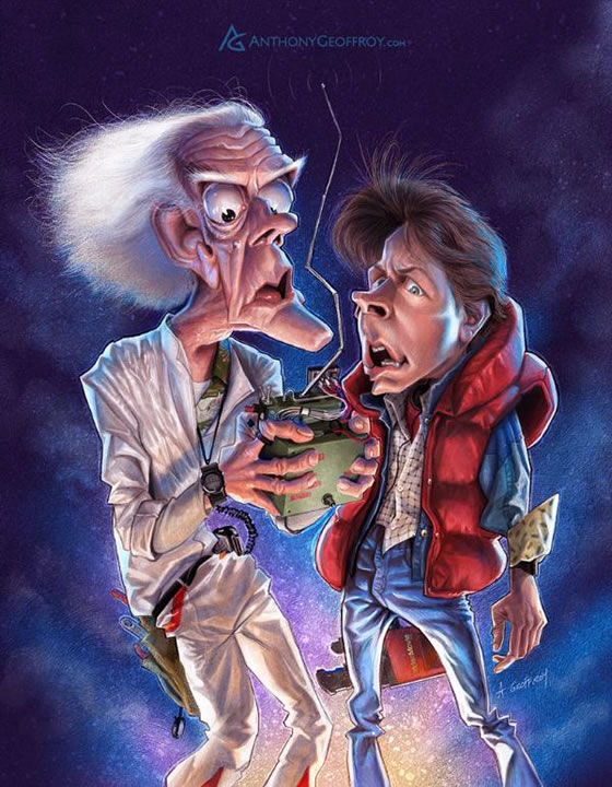 法国画家Anthony Geoffroy的夸张人像画