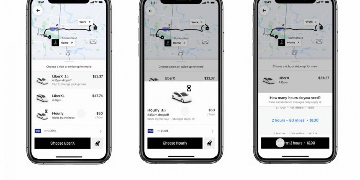 Uber在美国多个城市推出新的按小时约车功能_手机新浪网