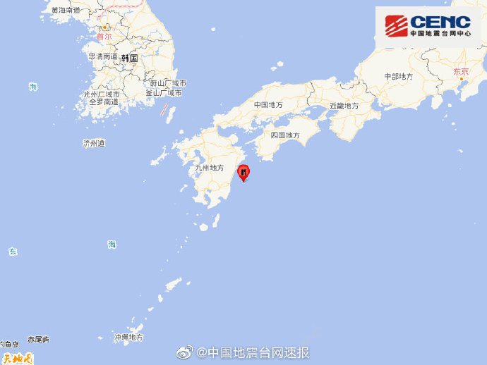 日本九州岛附近海域发生5.1级地震，震源深度50千米_手机新浪网
