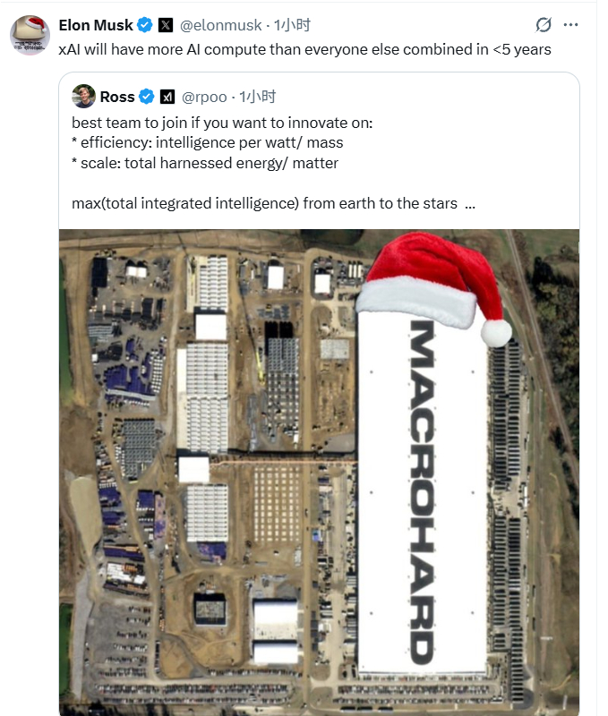 马斯克：xAI五年内的AI算力将超过其他人的总和。|马斯克|总和_新浪新闻