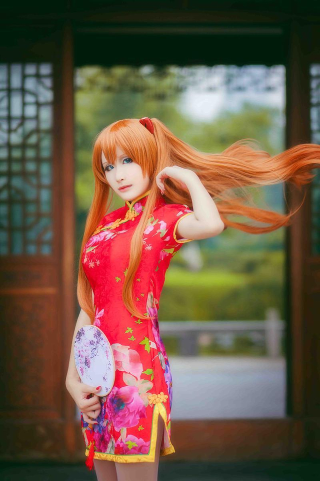 EVA性感旗袍COS_新浪图片