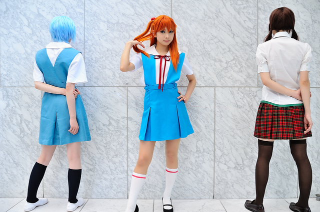 神田崔 EVA COS 惣流明日香凌波丽真希波_新浪图片