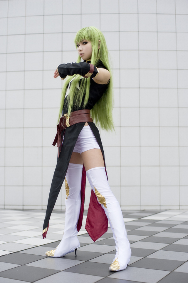 神田翠 黑衣C.C COS_新浪图片