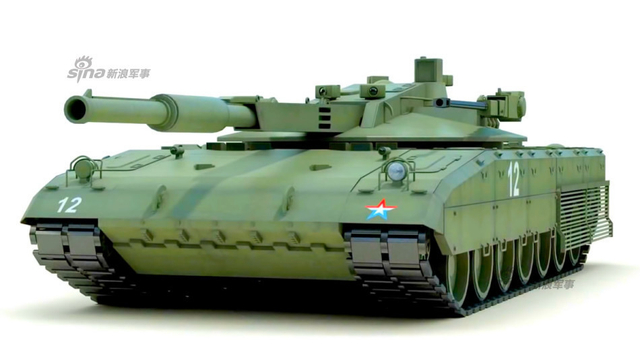疑T-14坦克终极方案曝光 火力超强车身异常低矮_新浪图片