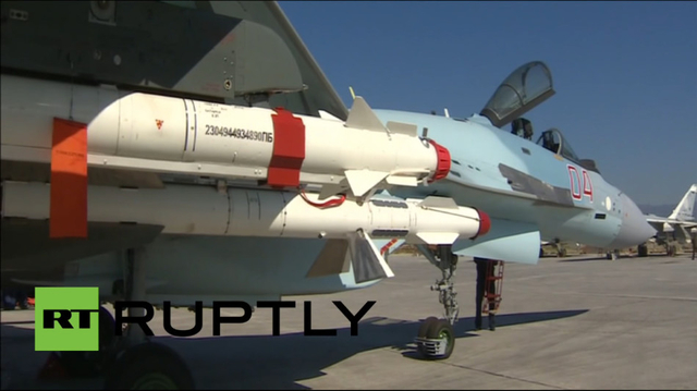 驻叙利亚苏-35S开始战斗执勤 加挂R-77中距导弹_新浪图片